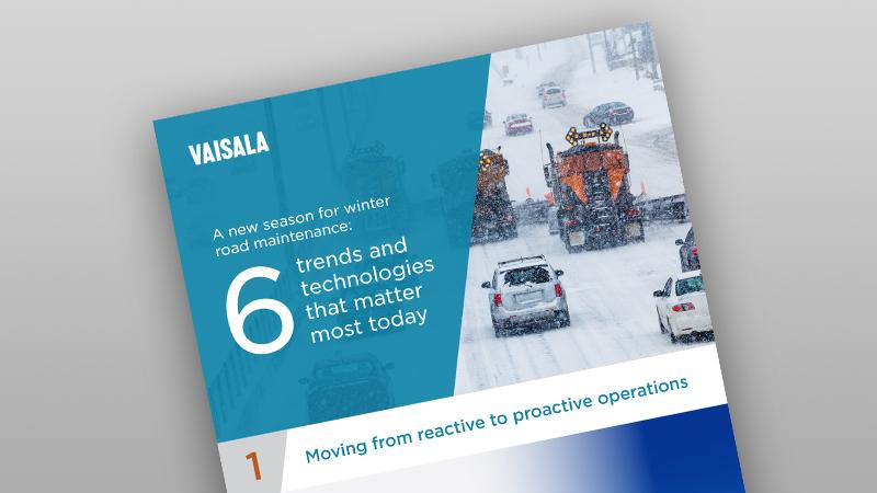 Winter road maintenance | Vaisala
